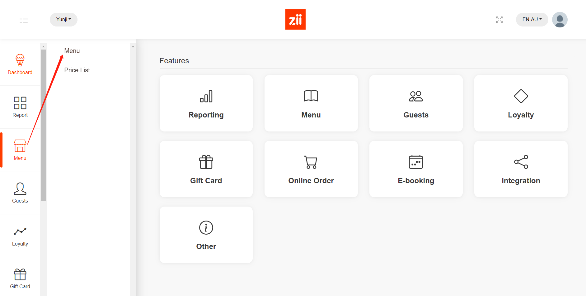 Cloud Menu–How to Arrange the Sequence of Categories and Items – Zii ...